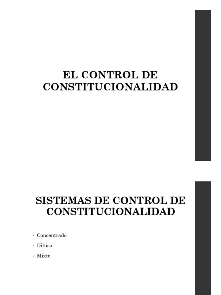 Sistemas de Control de Constitucionalidad | PDF | Constitución | Gobierno