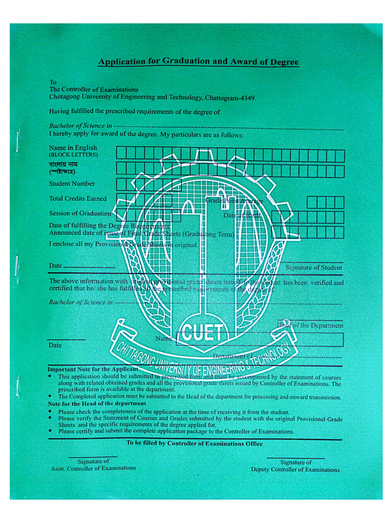 Green Book (Application of Graduation & Award of Degree) | PDF