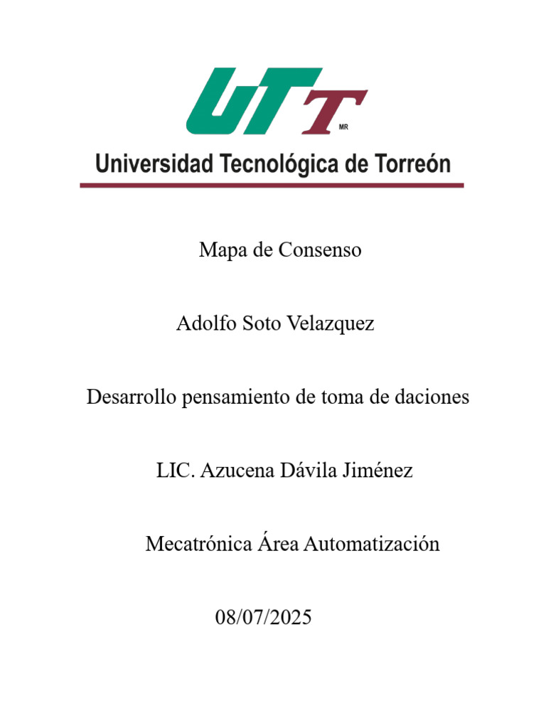 Mapa de Consenso: Herramienta de Decisión | PDF | Toma de decisiones ...