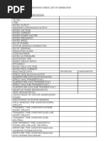 Diesel Generator Checklist