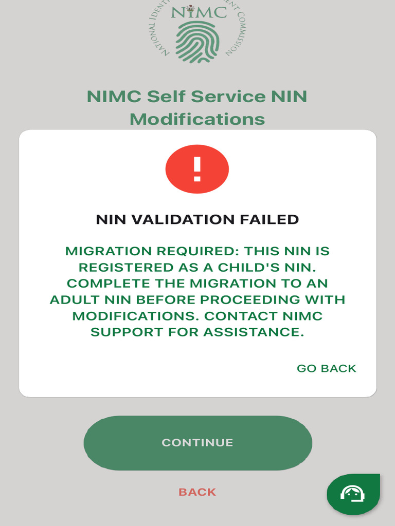 Httpsselfservicemodification Nimc Gov NG | PDF