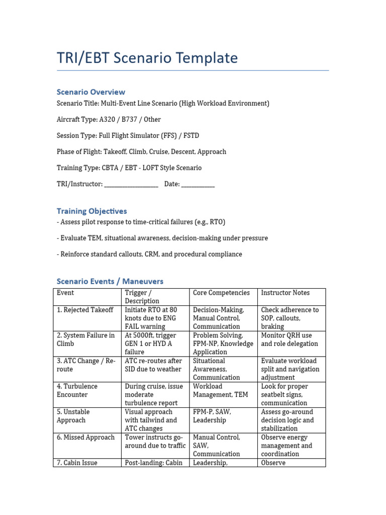 Multi-Event Flight Training Scenario | PDF | Air Traffic Control ...
