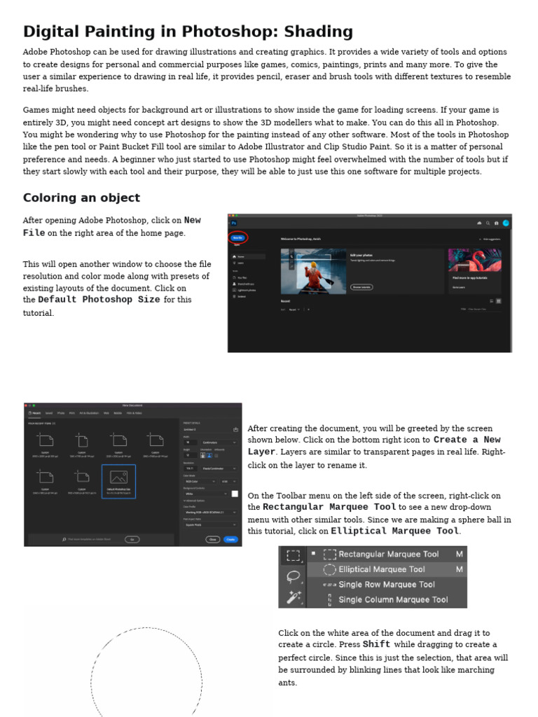 Digital Painting Shading in Photoshop | PDF | Adobe Photoshop | Graphics