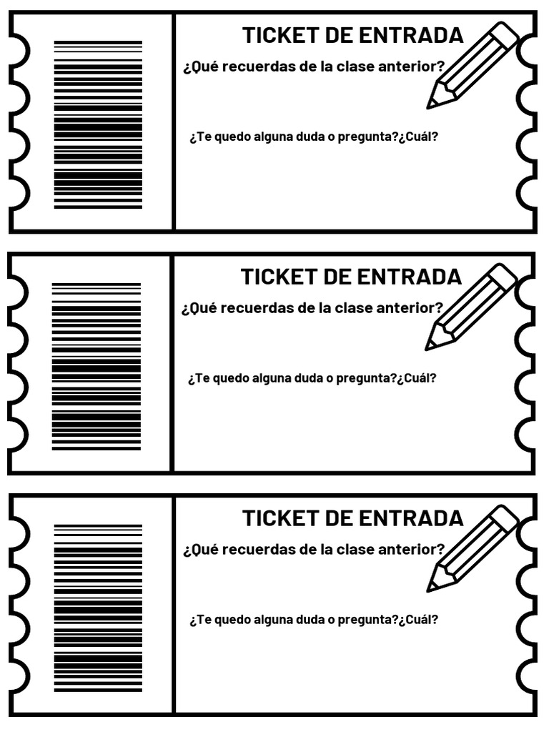 Ticket de Entrada Educativo | PDF