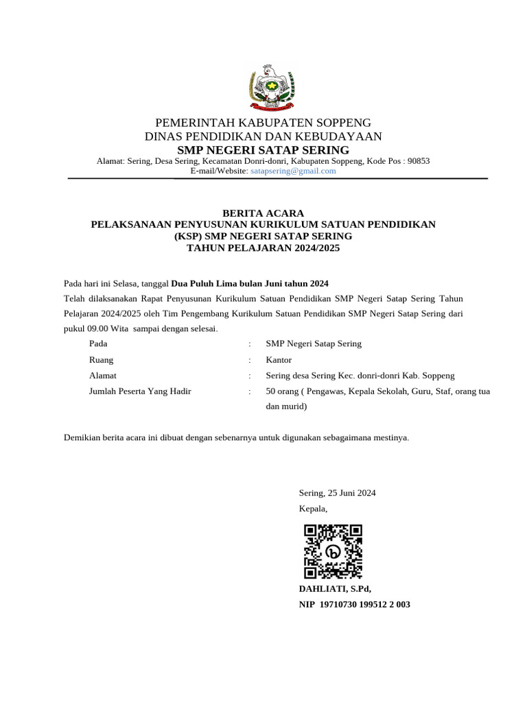 Berita Acara KSP 2024 | PDF