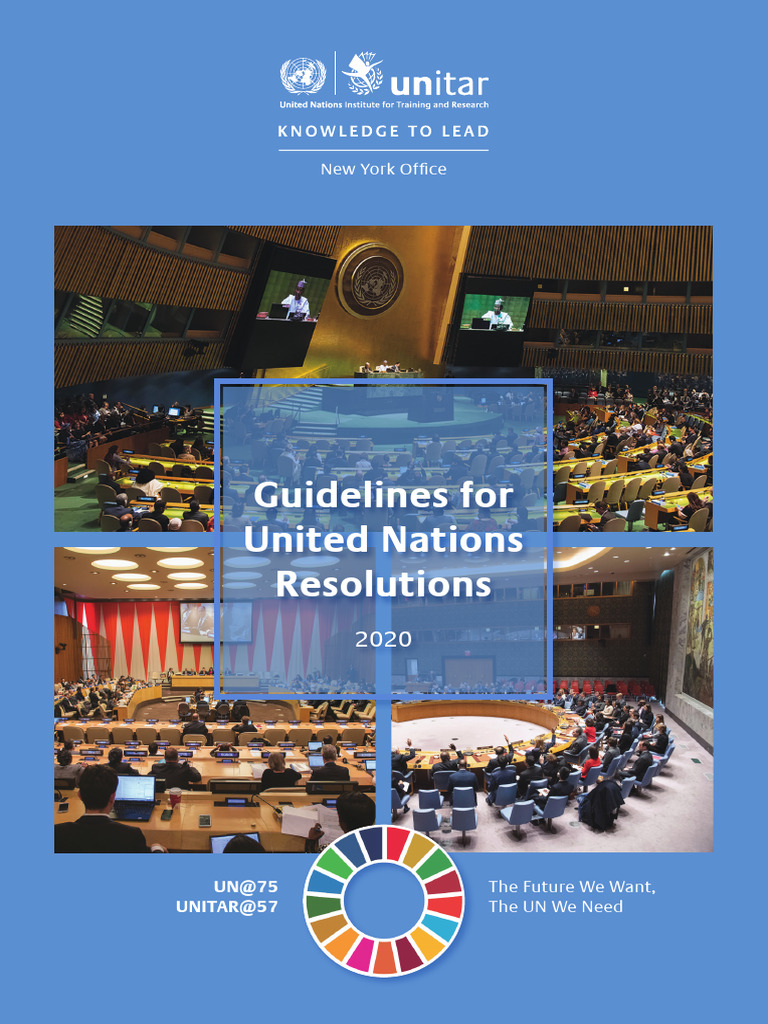 UNITAR Guidelines for UN Resolutions | PDF | United Nations ...