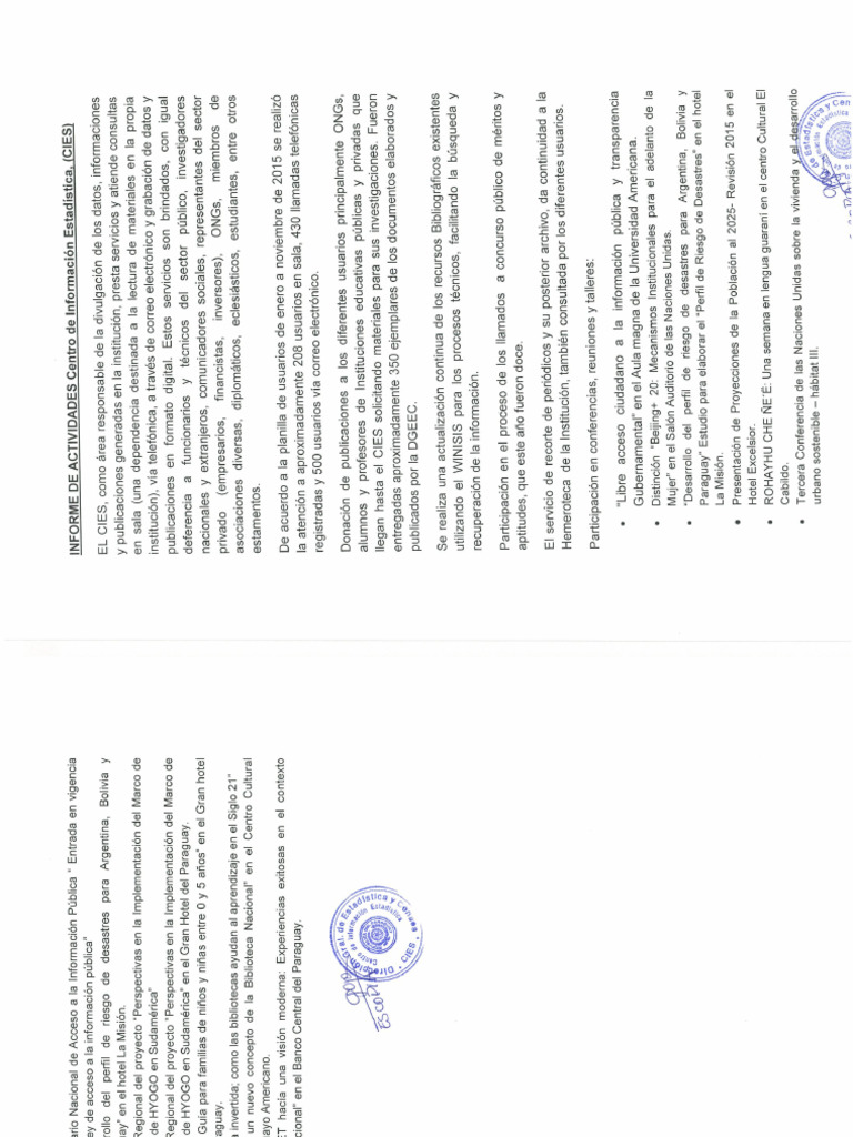 Act. Del Cies 2015. | PDF