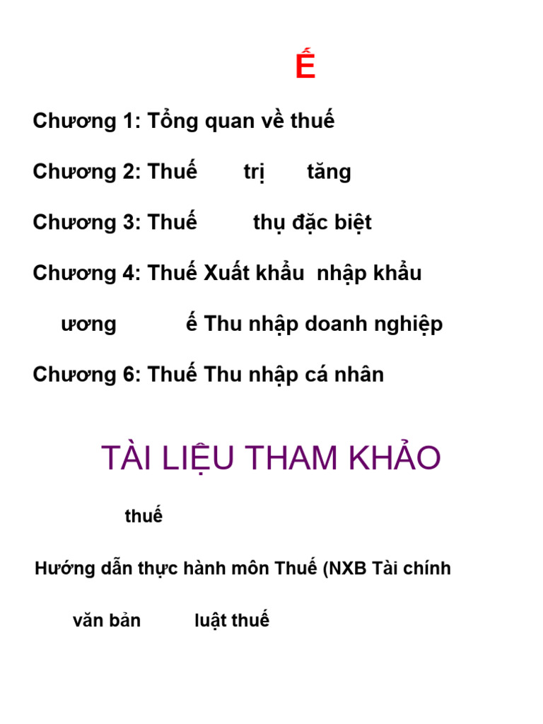 Slide Môn Thuế | PDF