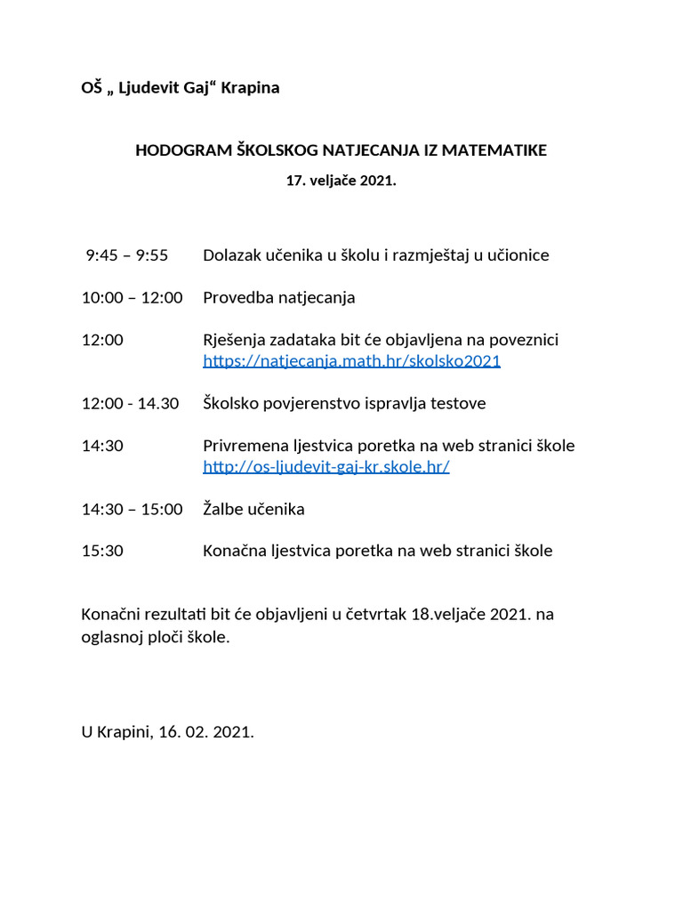 Hodogram Skolsko Matematika 6 | PDF