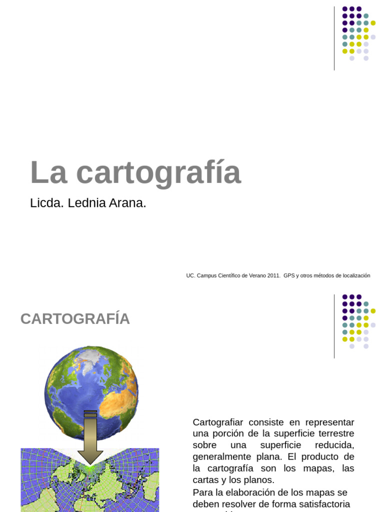 Fundamentos de Cartografía y Proyecciones | PDF | Mapa | Cartografía