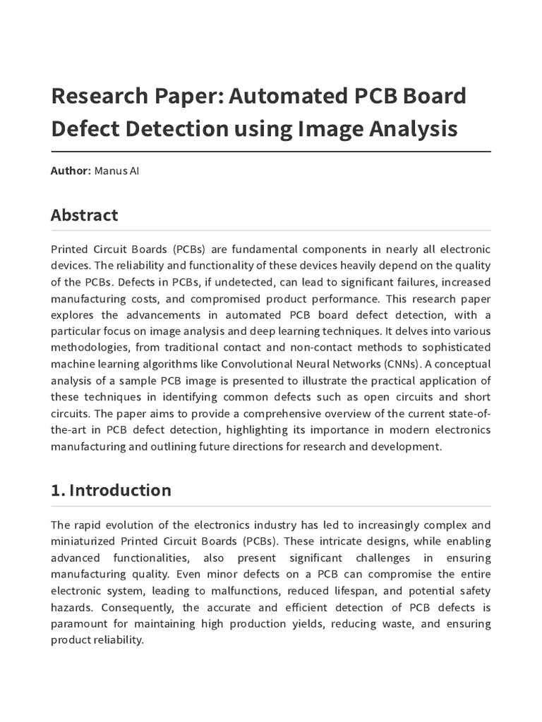 PCB Defect Detection Research Paper Updated | PDF | Deep Learning | Machine Learning