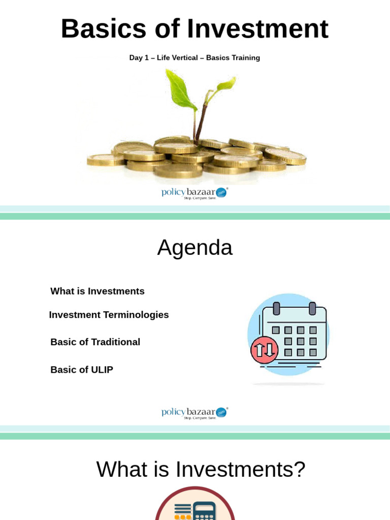 Investment Basics and Terminologies | PDF | Insurance | Financial Services
