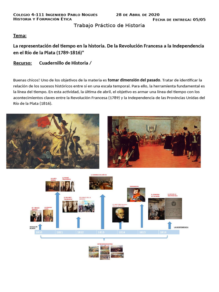 2°1° Historia Prof Miranda Martes 29-04 | PDF | Primer imperio francés ...