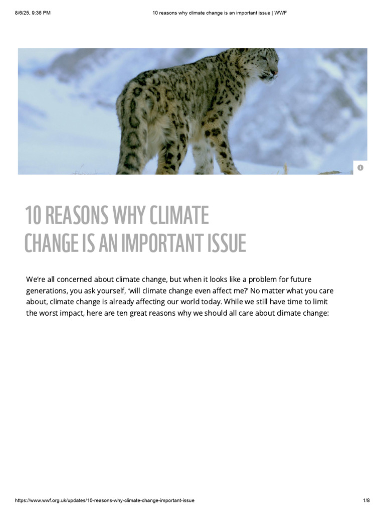 10 Reasons to Care About Climate Change | PDF | Climate Change | Air ...
