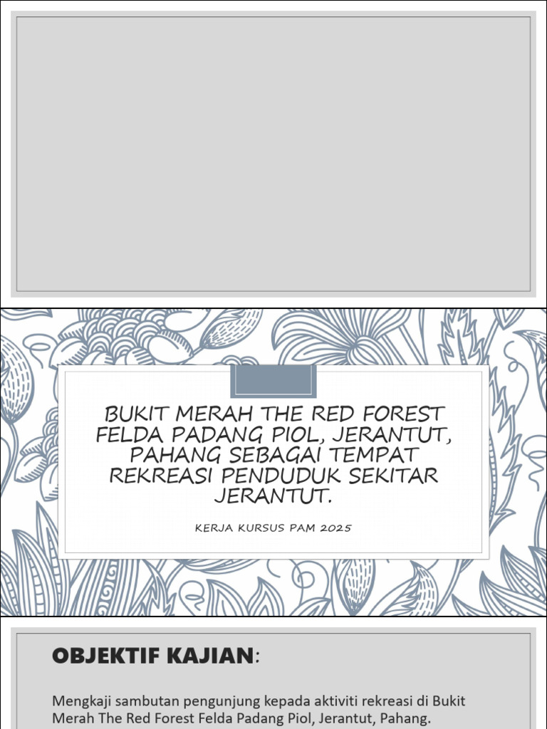 Bukit Merah The Red Forest Felda Padang Piol | PDF
