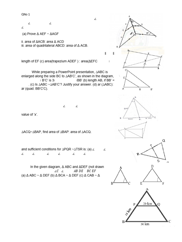 Class 10 Simlar Triangle-1 | PDF