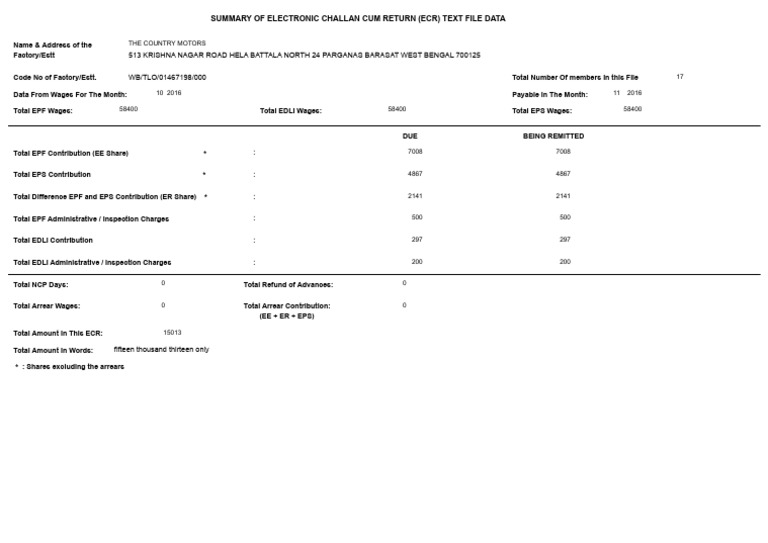 Downloading EPFO Old Challan Receipts | PDF