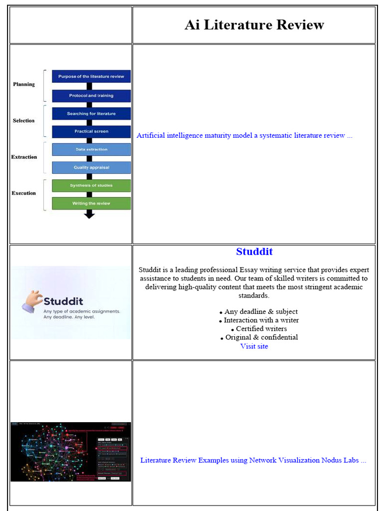 Ai Literature Review | PDF