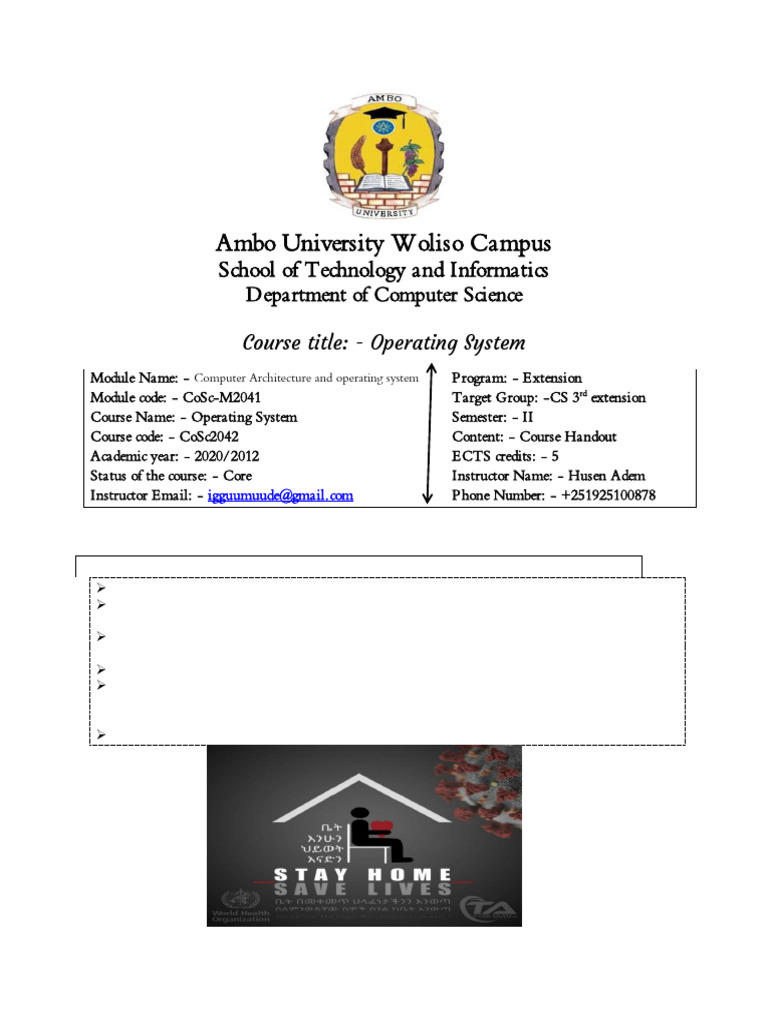 Operating System Handout | PDF | Operating System | Kernel (Operating System)