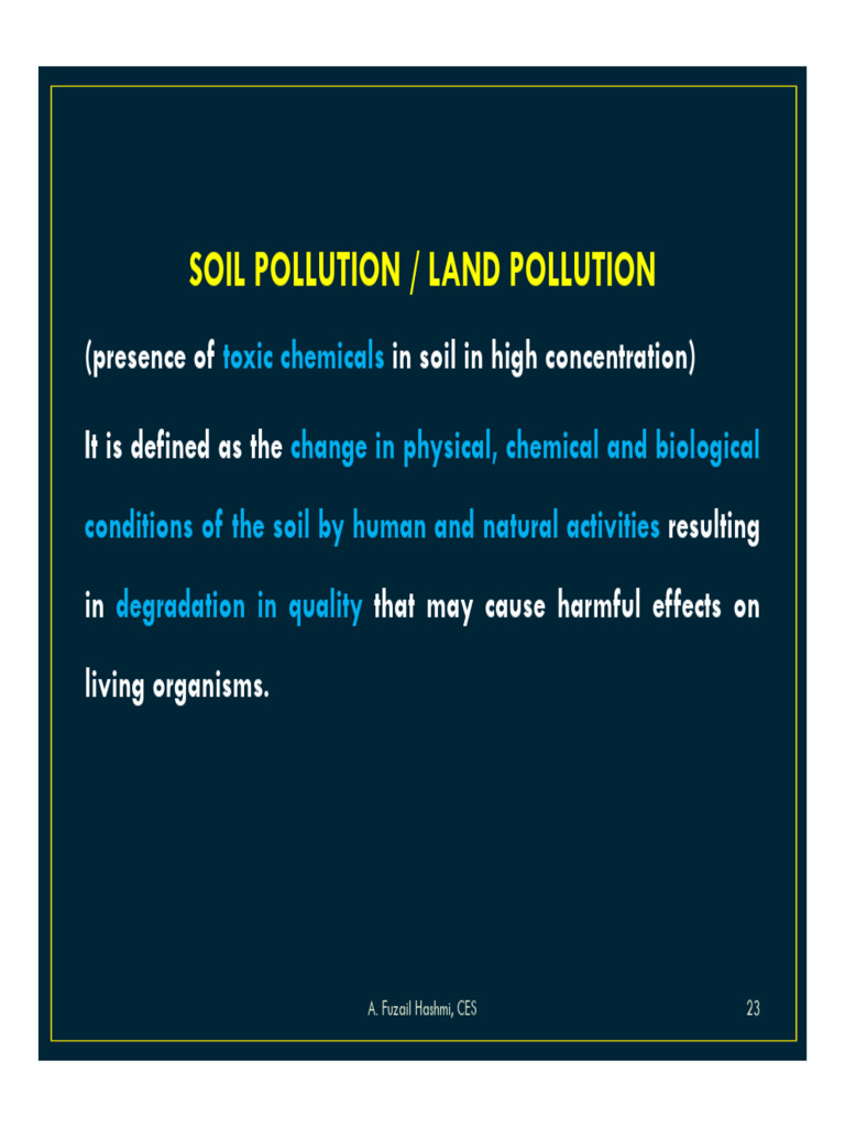 Understanding Soil Pollution Causes | PDF
