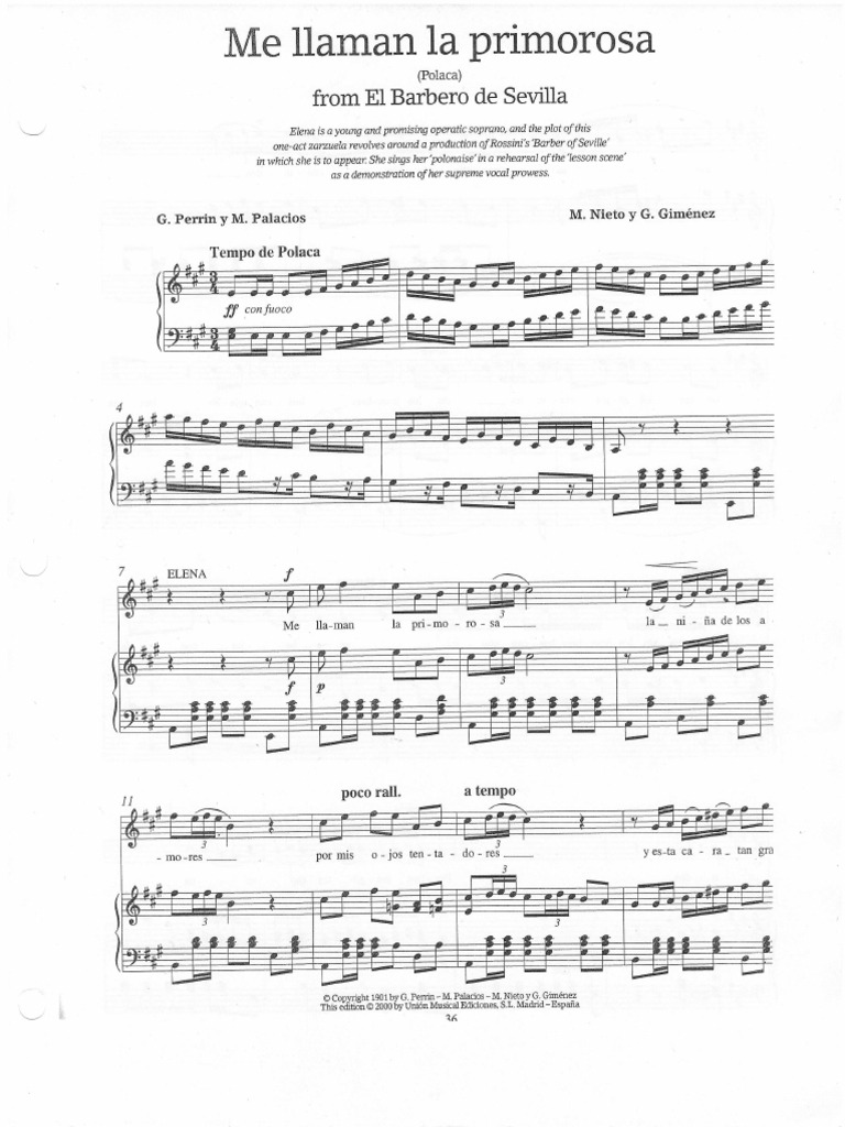 La Primorosa en Sevilla: Zarzuela y Soprano | PDF