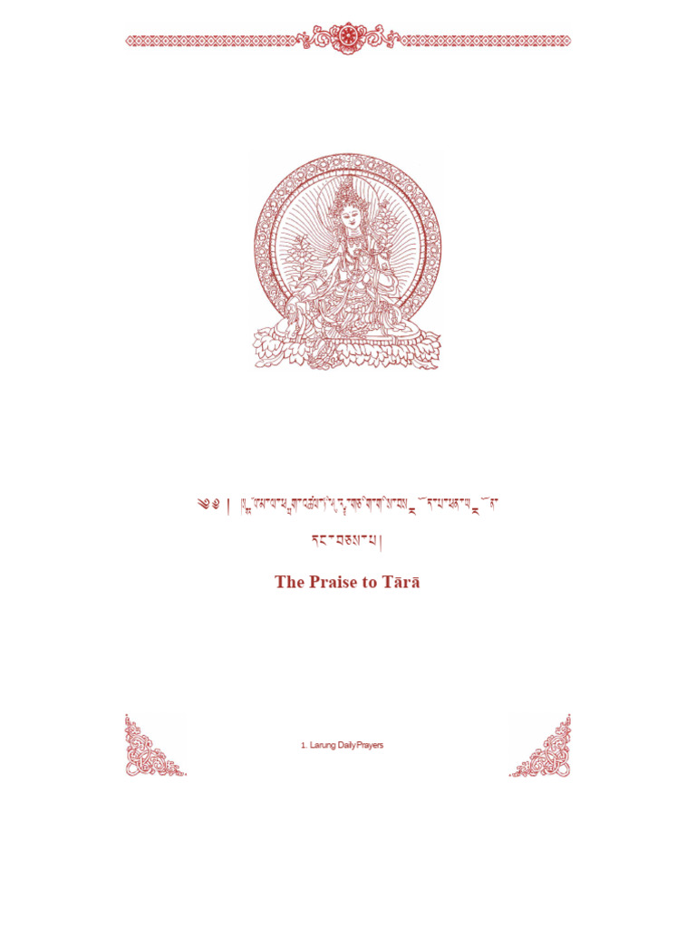 Praises To Twenty One Taras Larung Gar | PDF