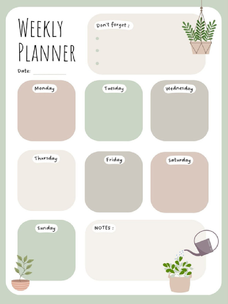 Weekly Planner | PDF