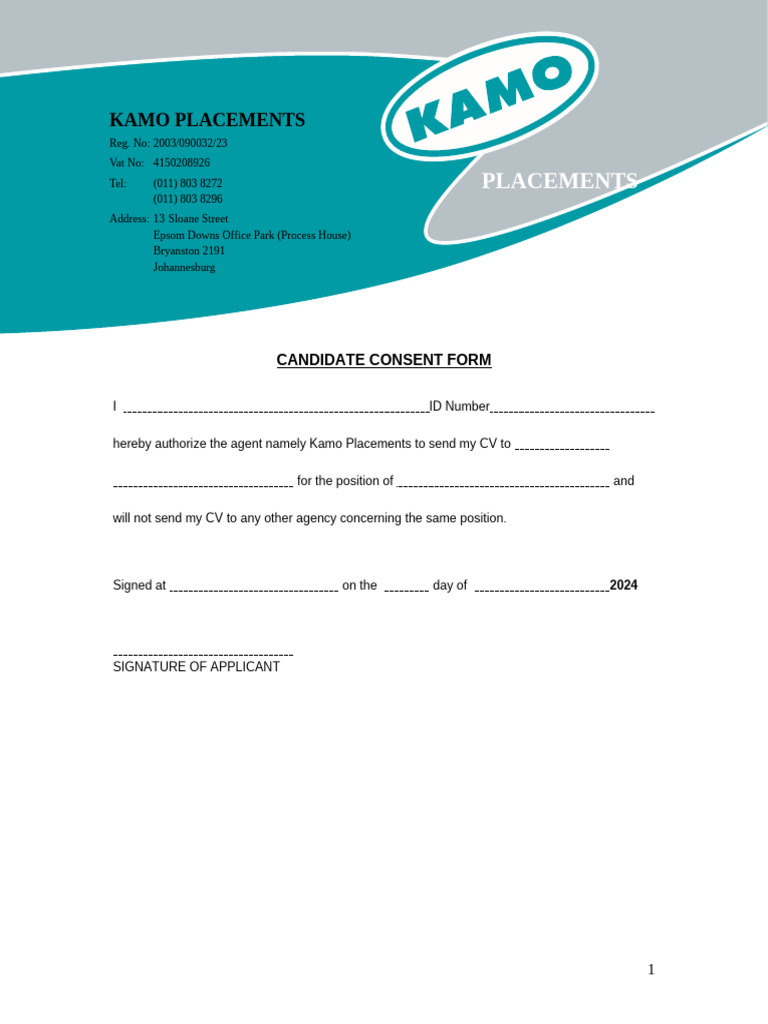 Candidate Consent Form | PDF