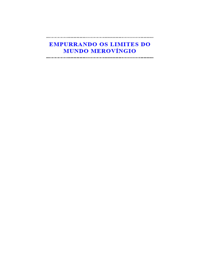 Redescobrindo o Mundo Merovíngio | PDF | Idade Média | Antiguidade tardia