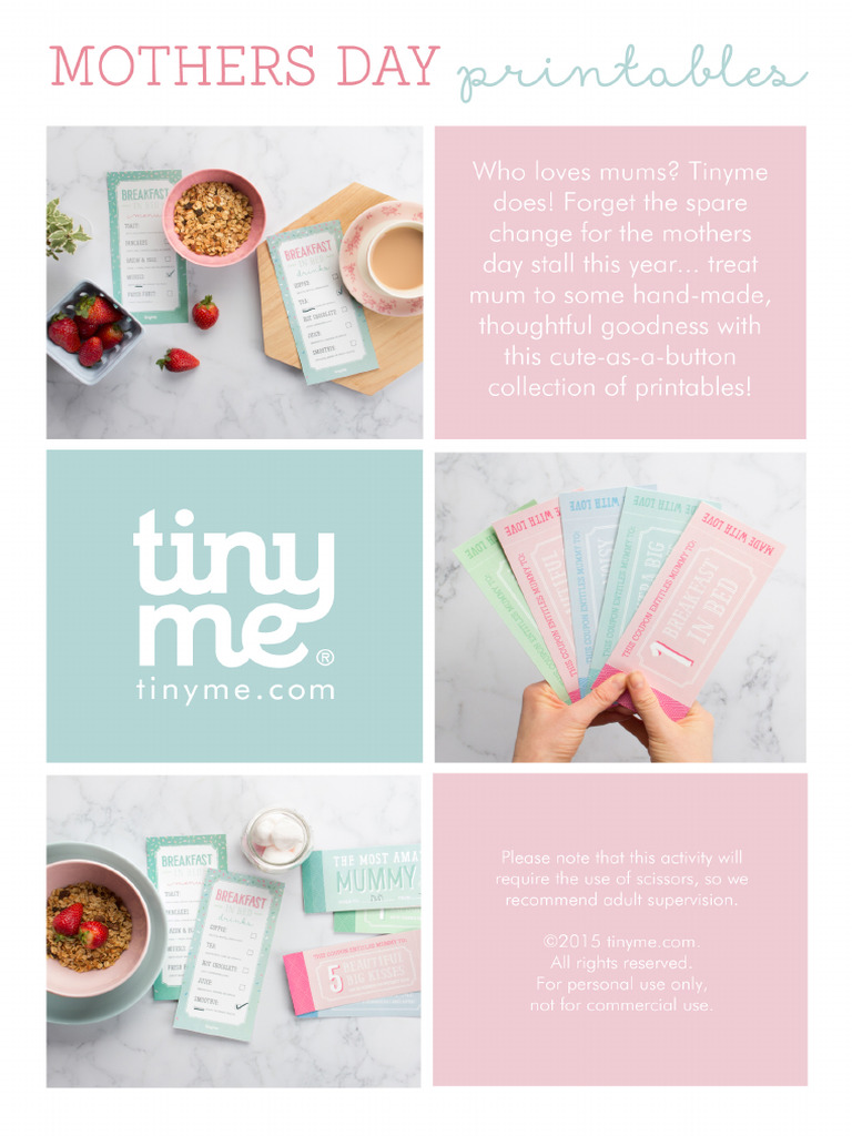 Tinyme Mothers Day Printables | PDF
