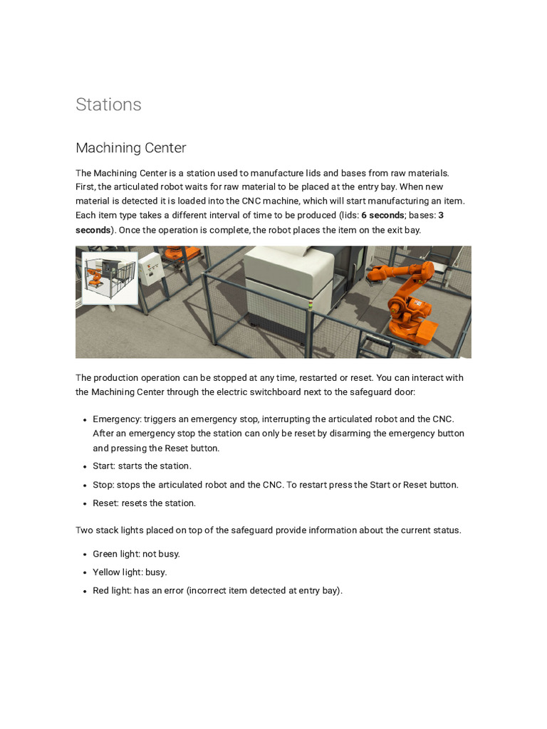 Automated Manufacturing Stations Overview | PDF | Crane (Machine ...