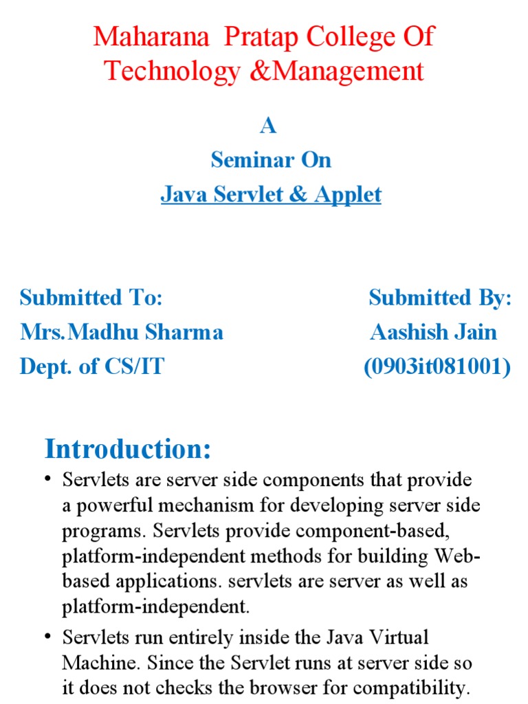 Servelt | PDF | Java Servlet | Java (Programming Language)
