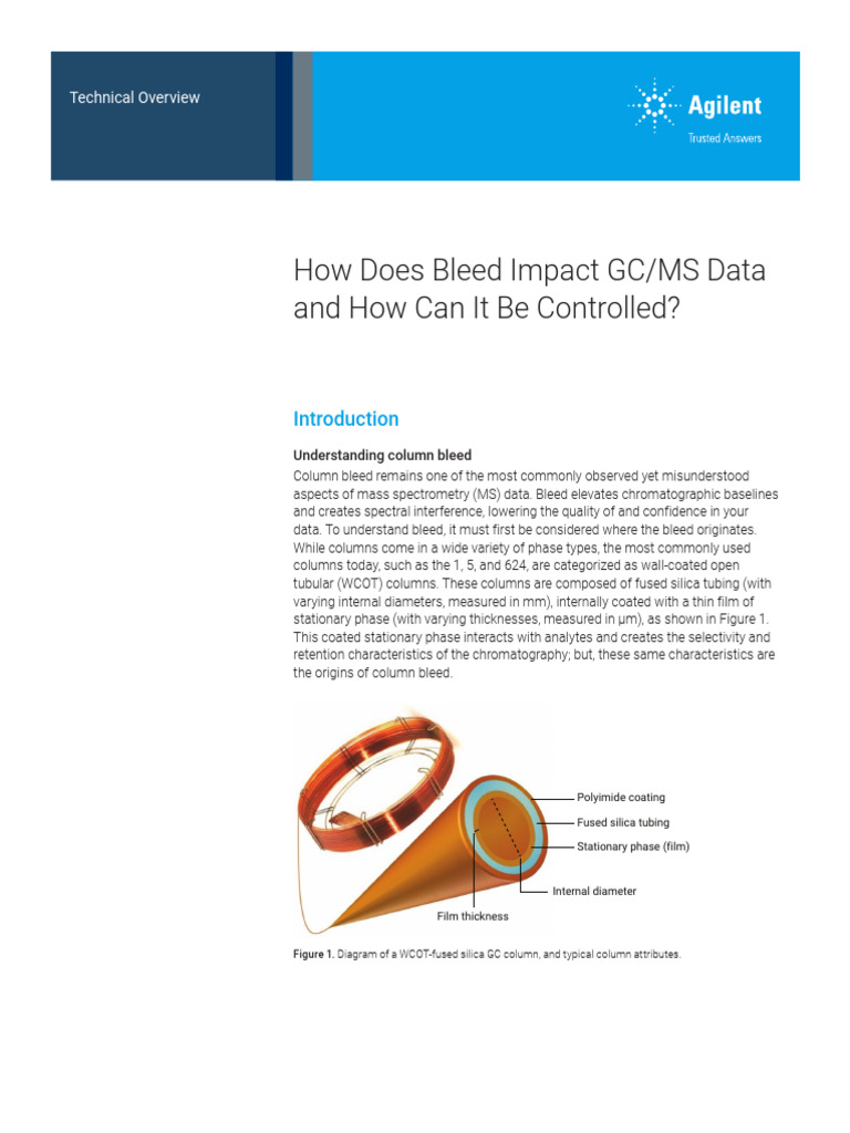 Minimizing GC Column Bleed Effects | PDF | Gas Chromatography ...