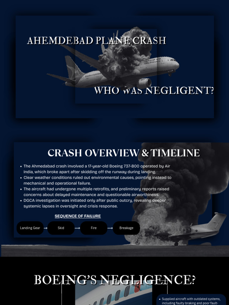 Ahemedabad Plane Crash PPT For Two | PDF | Boeing | Federal Aviation ...