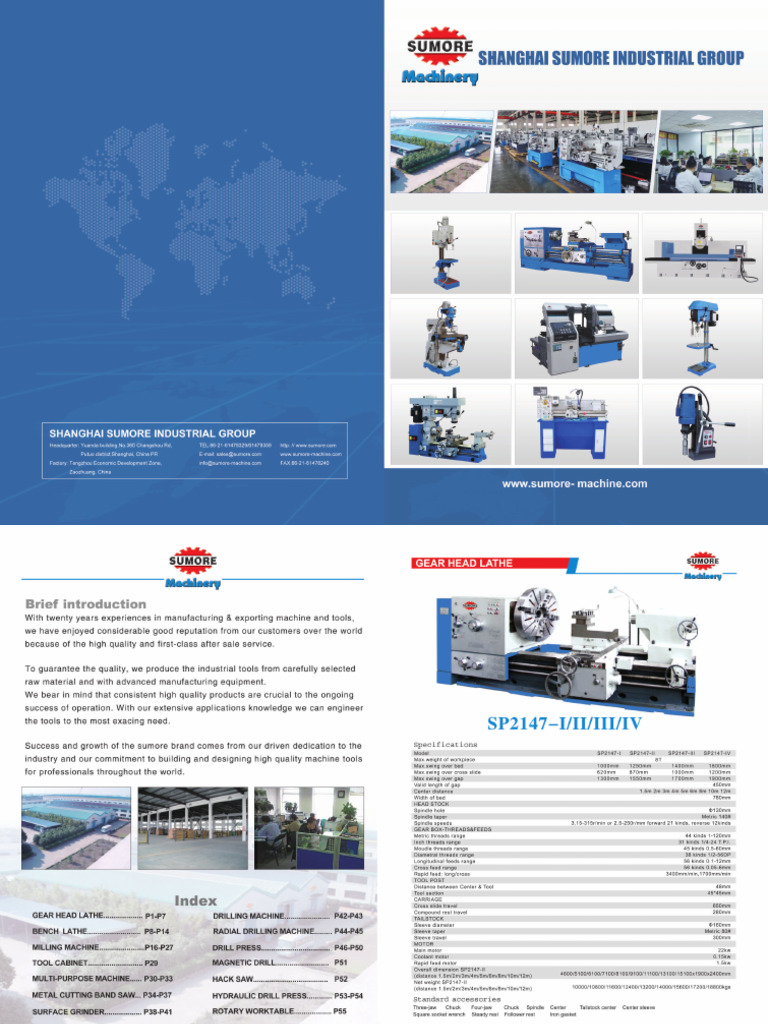 SUMORE Lathe and Manual Machine Catalogue | PDF