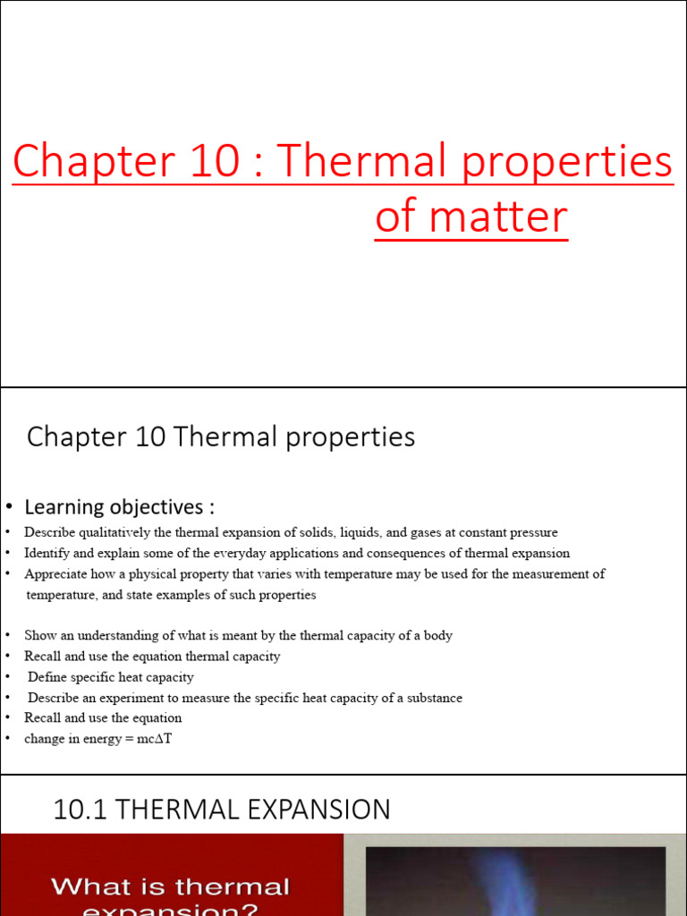 Thermal Properties of Matter Explained | PDF | Heat Capacity | Heat