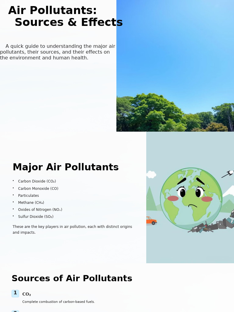 Air Pollutants Sources and Effects | PDF