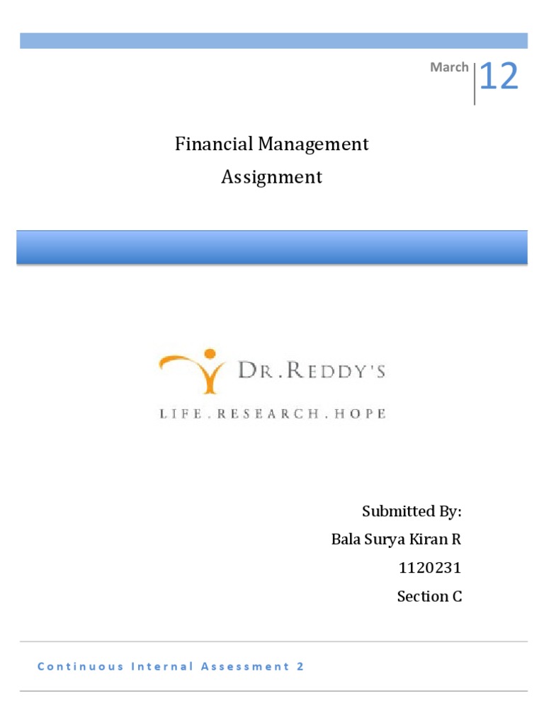 Financial Management Assignment: March | PDF | Equity (Finance) | Debt