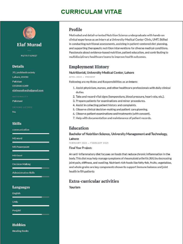 Elaf CV | PDF