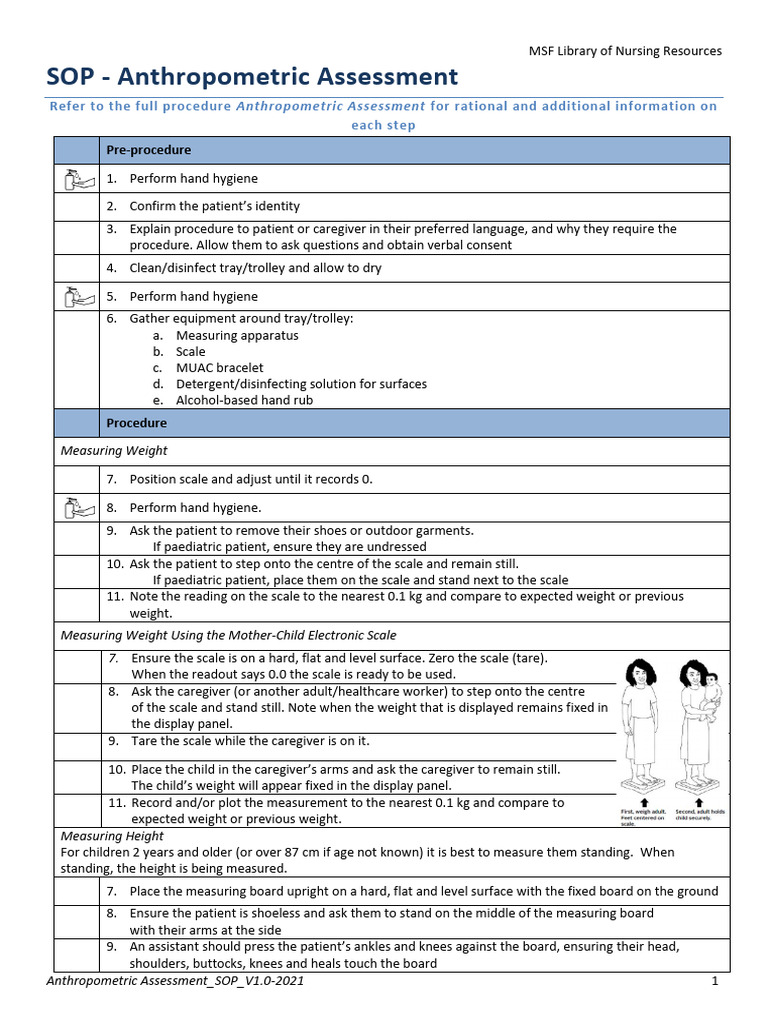 Anthropometric Assessment SOP Guide | PDF