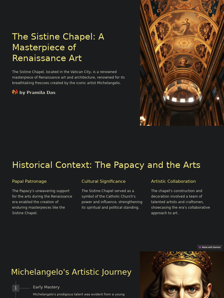 The Sistine Chapel A Masterpiece of Renaissance Art | PDF ...