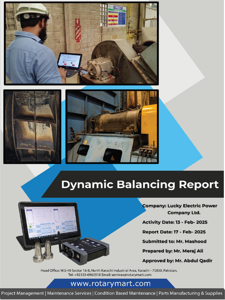 Dynamic Balancing Report - Crusher B - 034611 | PDF