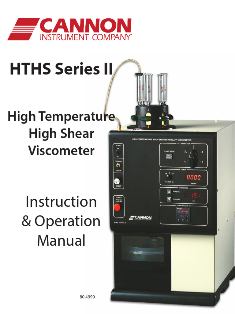 Hths.manual | PDF | Electrical Connector | Viscosity