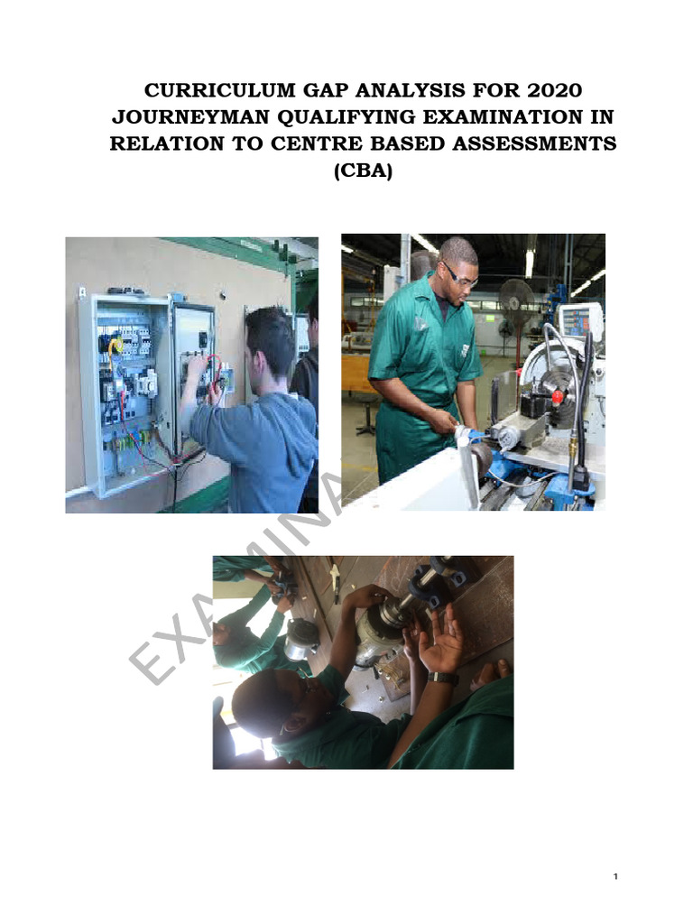 Curriculum Gap Analysis For 2020 Journeyman Qualifying Examination in Relation To Centre Based ...