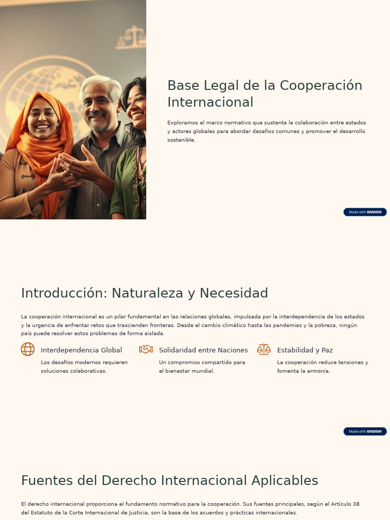 Base Legal de La Cooperacion Internacional | PDF | Naciones Unidas ...