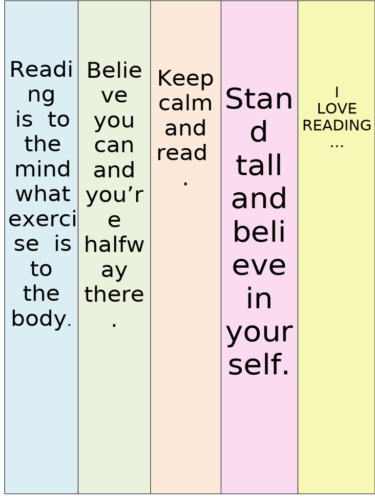 Reading Bookmarks | PDF