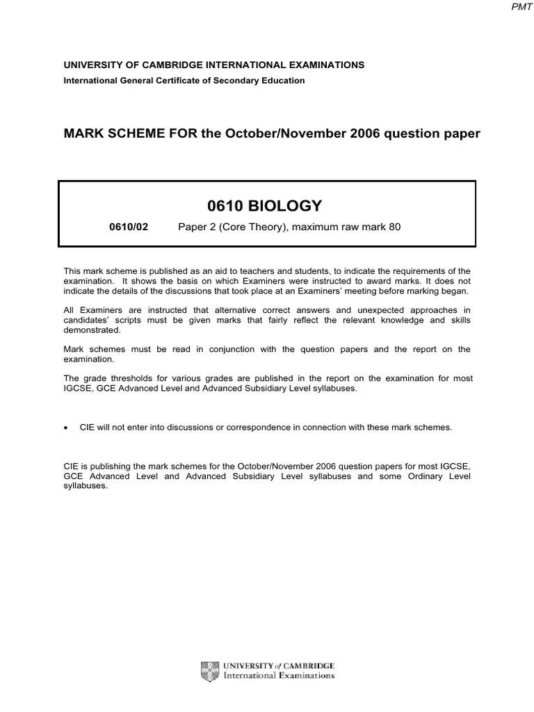 Biology Paper Formatted Answers | PDF | Flowers | Artery