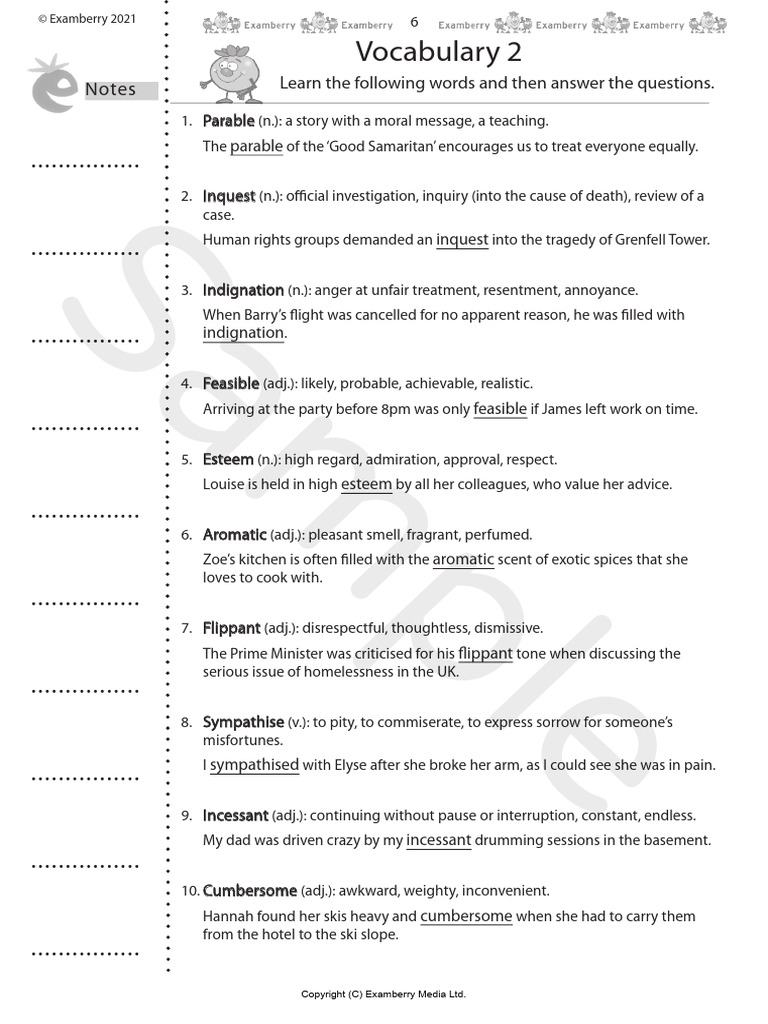 11 Plus Spelling and Vocab Advanced Book 3 Sample | PDF