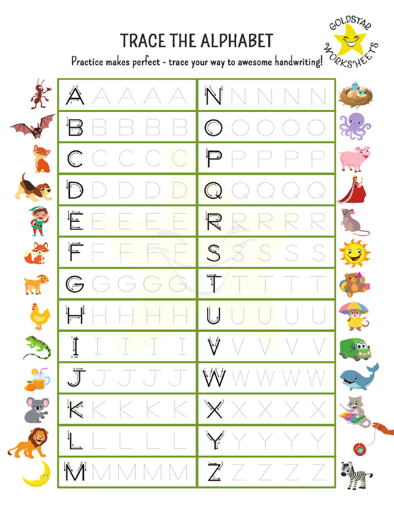 Trace The Alphabet Uppercase Compressed - 87767 | PDF