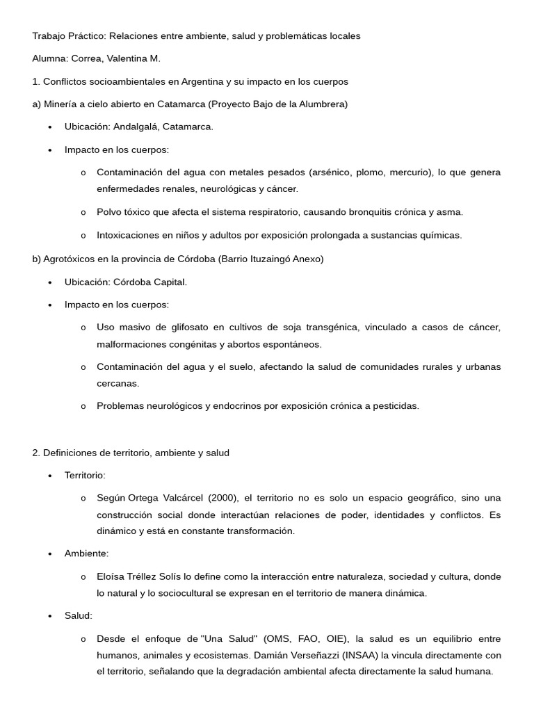 Trabajo Práctico Probl. Soc Cont | PDF | Contaminación | Pesticida